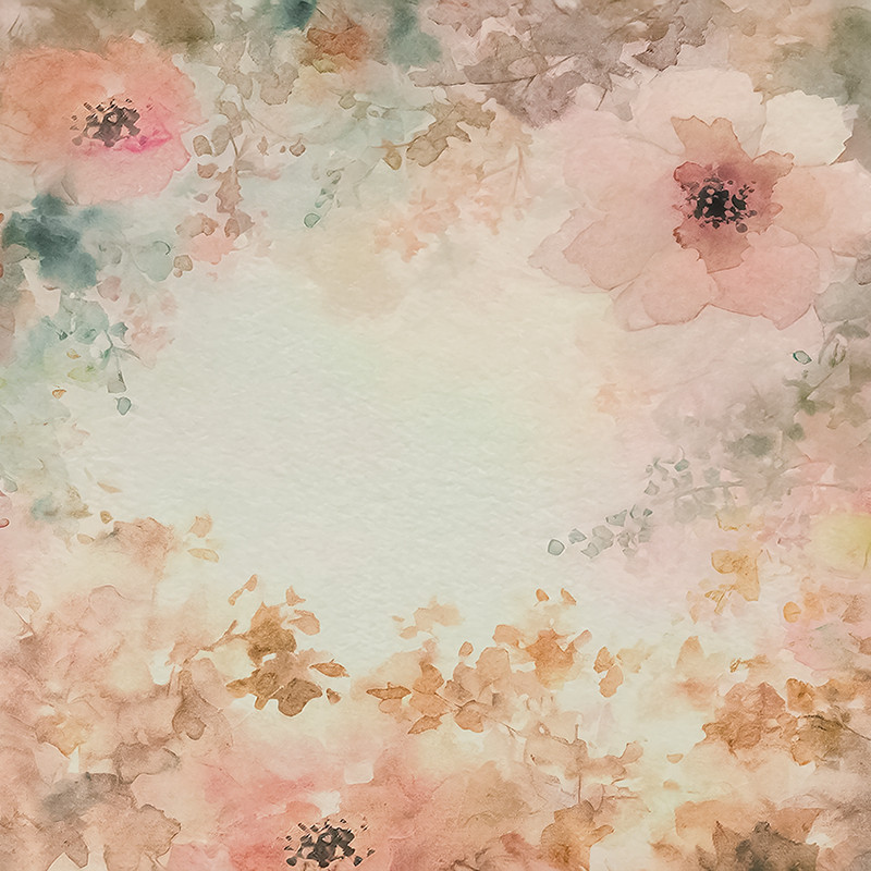 Akvarell flowers 2 vászon fotós háttér 225x150 cm - Fotós há